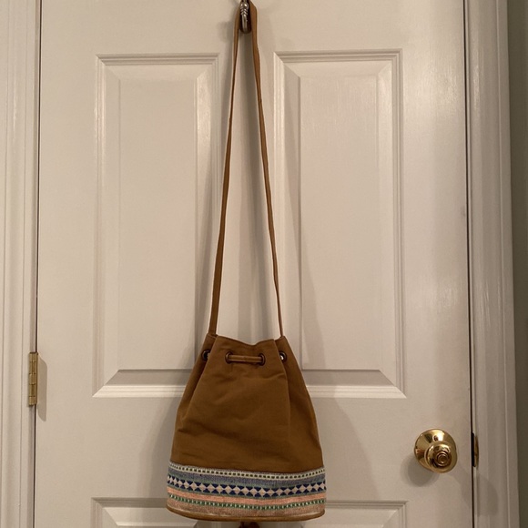 EARTHBOUND | Bags | Suede And Canvas Crossbody Bag Boho Style | Poshmark